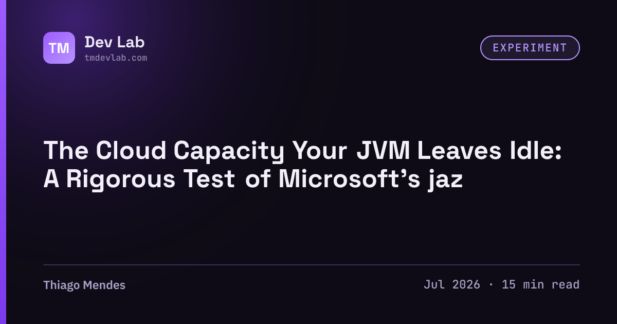 The Cloud Capacity Your JVM Leaves Idle: A Rigorous Test of Microsoft's ...